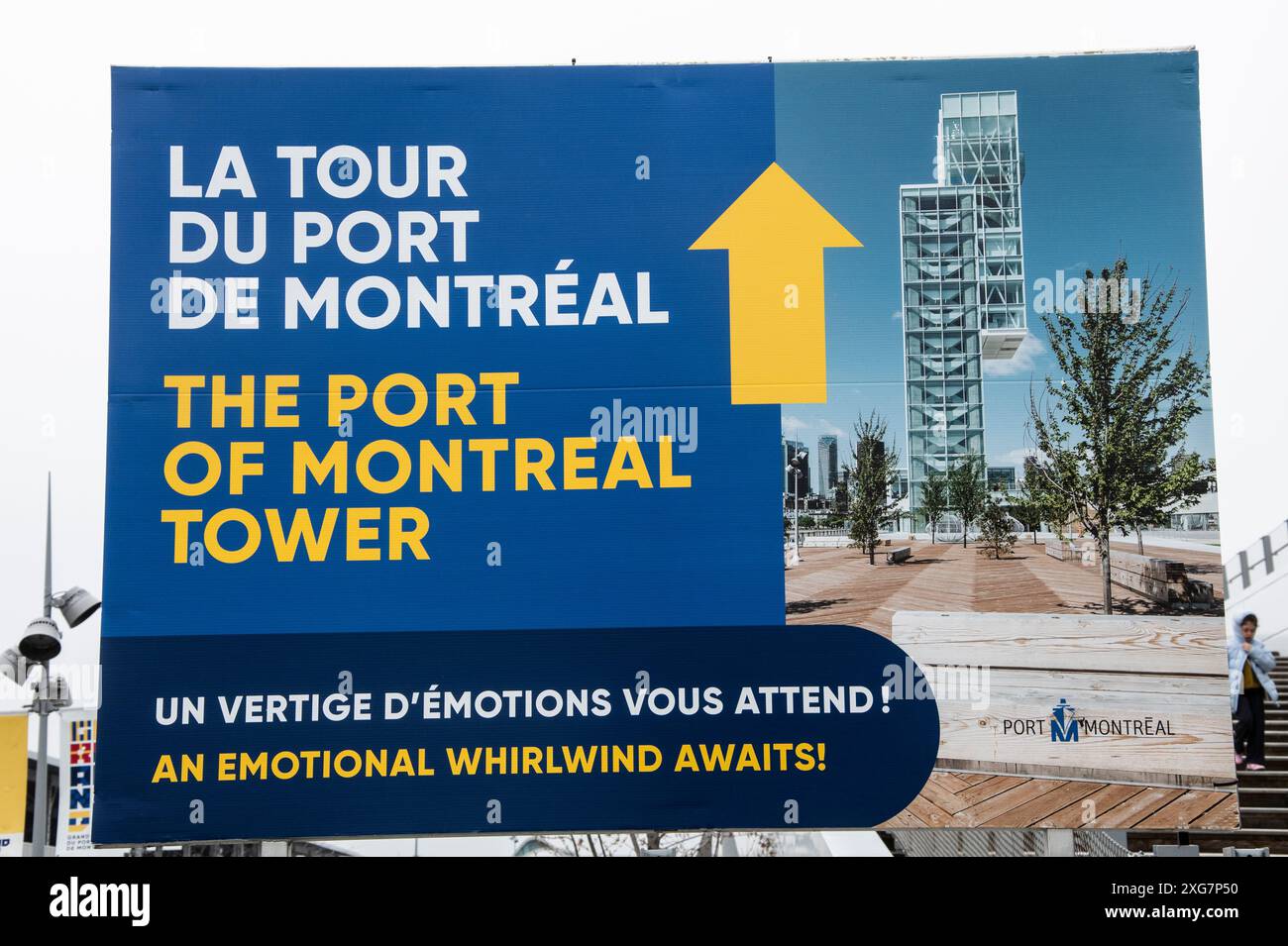 Port of Montreal Tower sign in Montreal, Quebec, Canada Stock Photo - Alamy