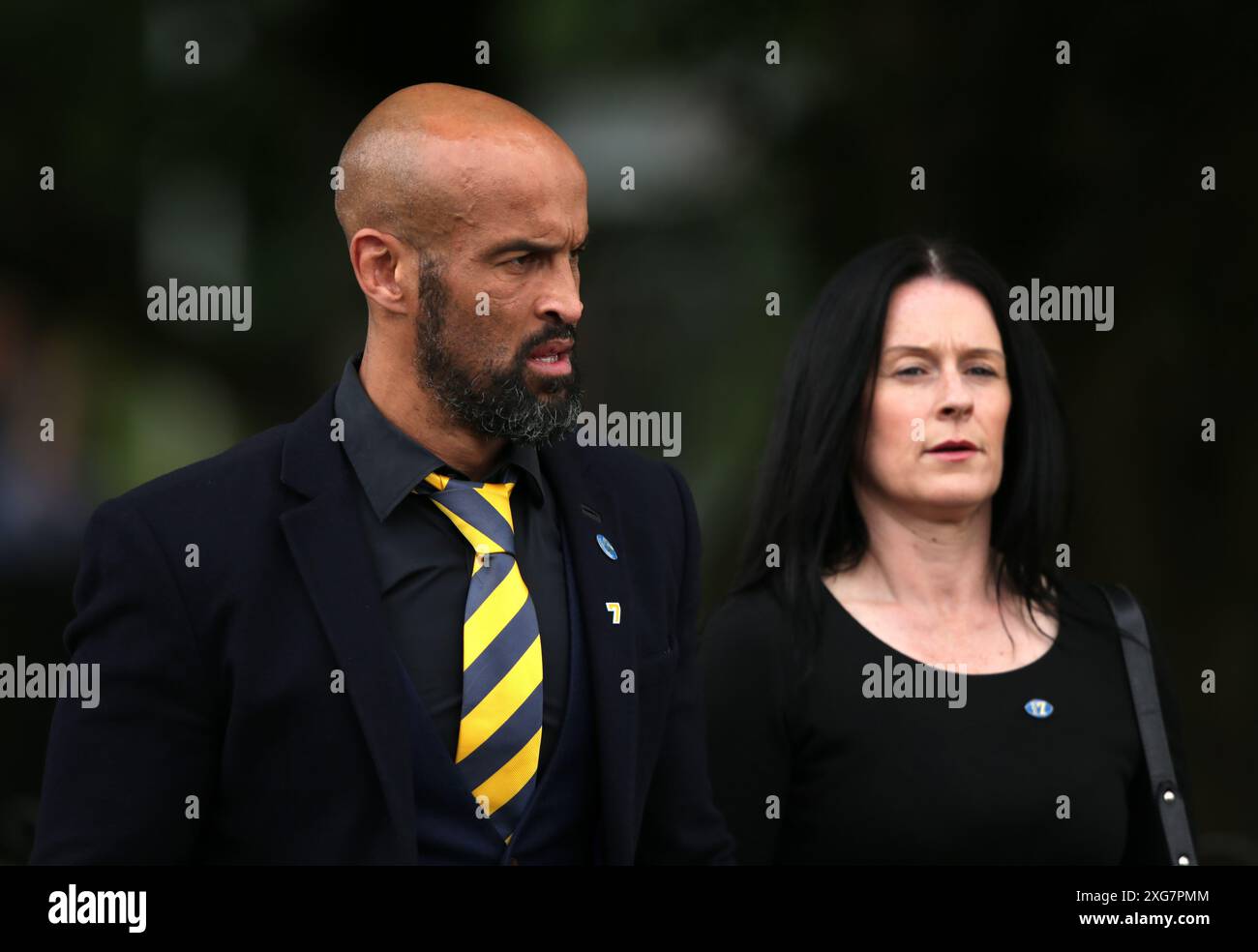 Jamie Jones-Buchanan arrives at Pontefract Crematorium, West Yorkshire ...