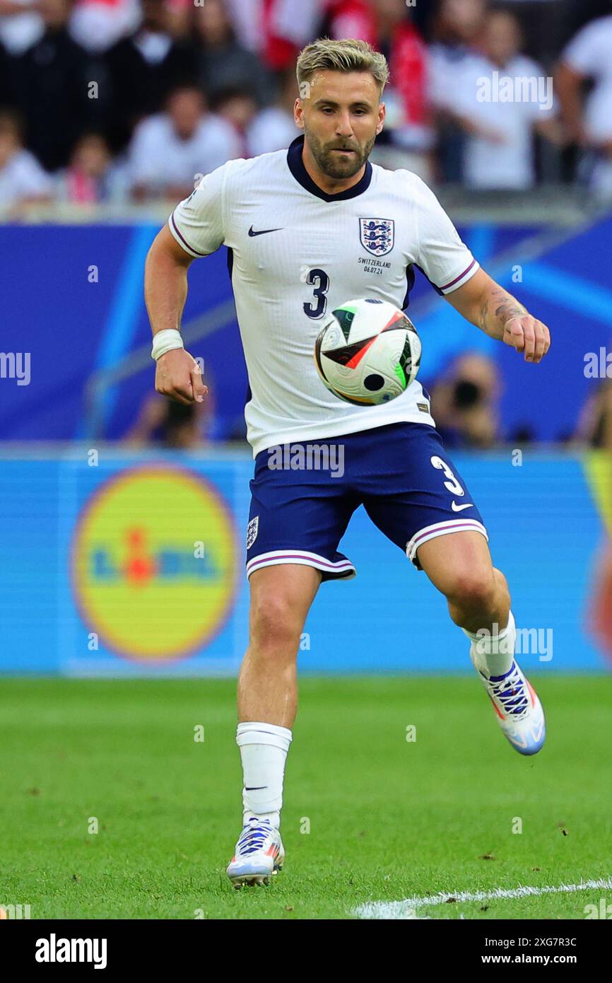 Luke Shaw of England during the Euro 2024 Quarter-finals football match ...