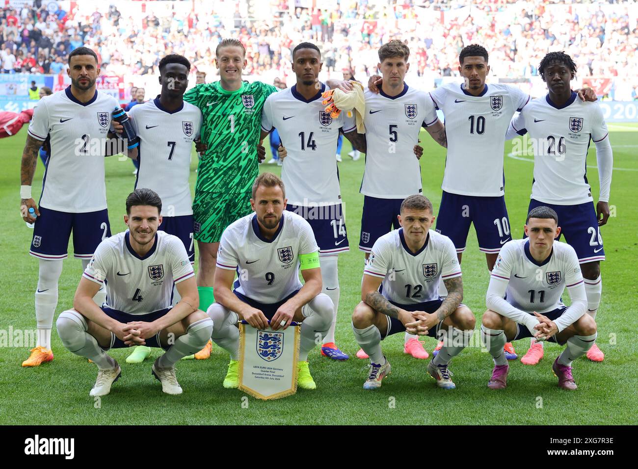 England players pose for a team photo prior to the Euro 2024 Quarter ...