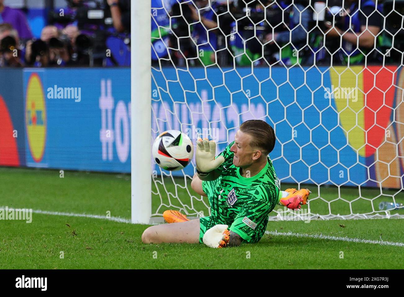 Jordan Pickford of England in action during the Euro 2024 Quarter ...