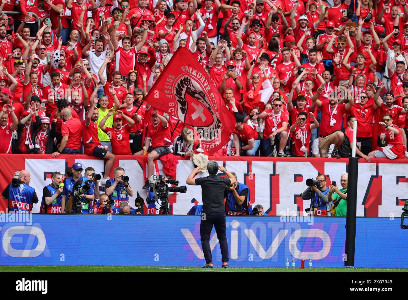 Murat Yakin head coach of Switzerland the supporters under the curve ...