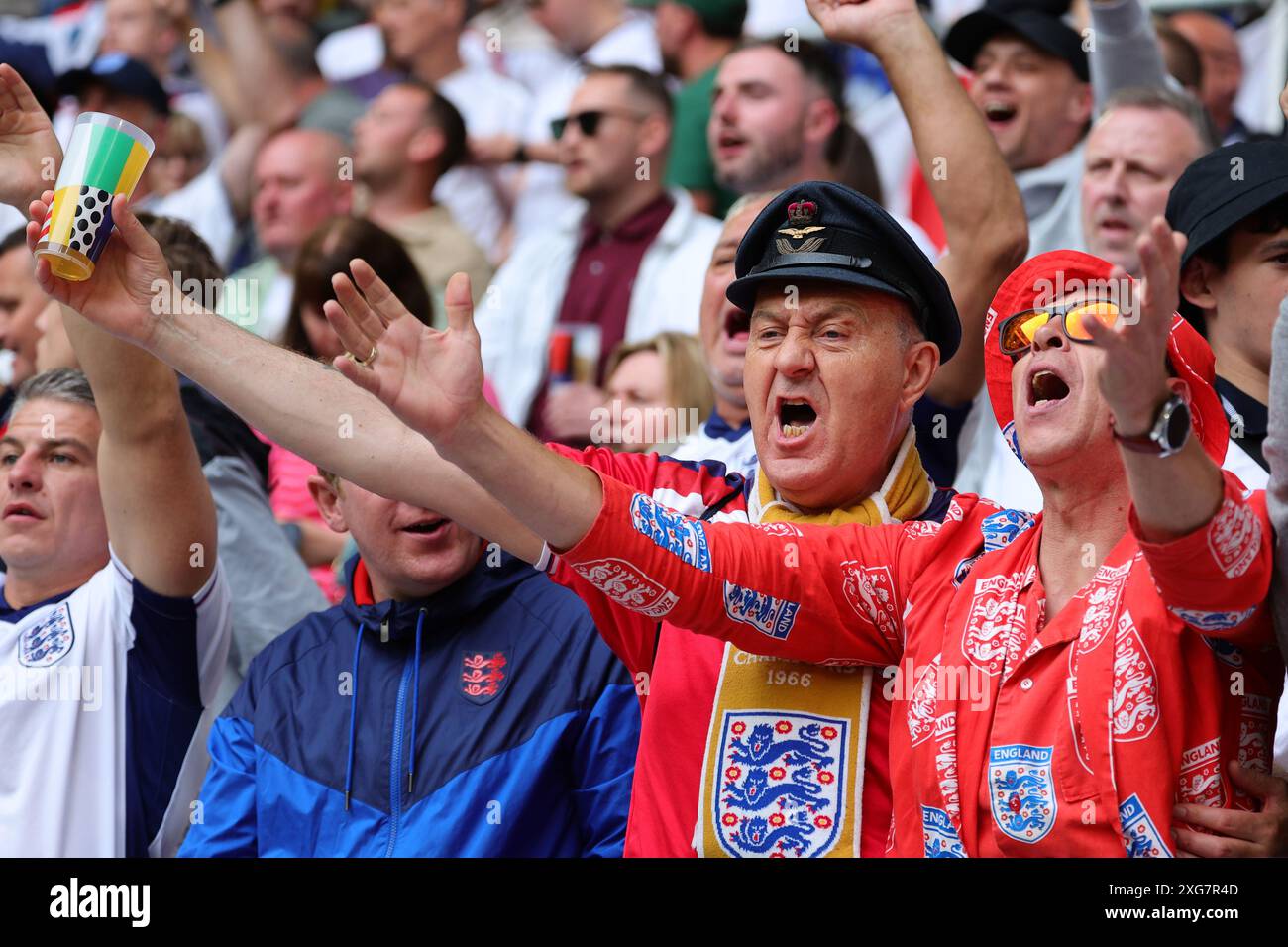 Fans of England during the Euro 2024 Quarter-finals football match ...