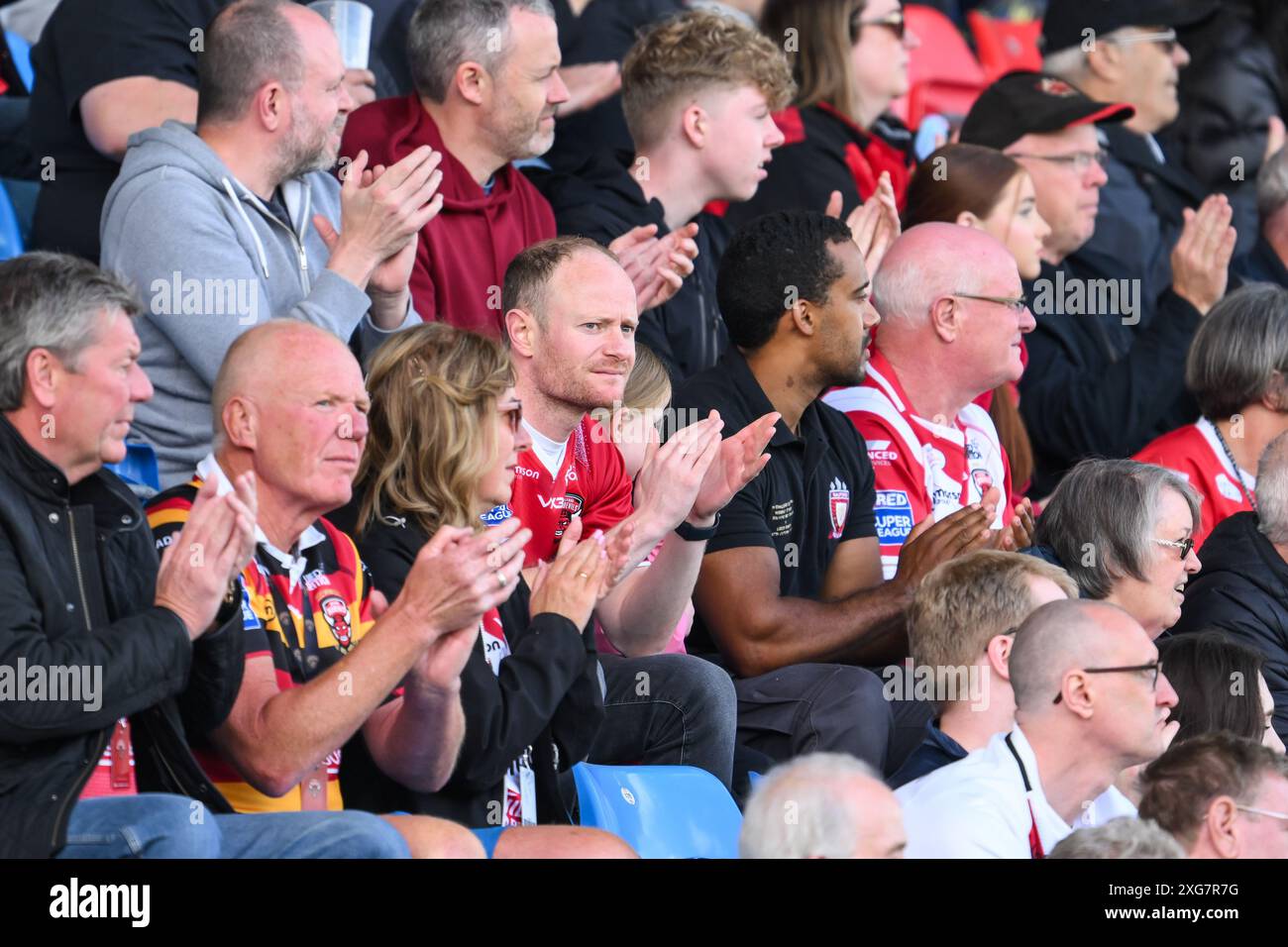 Fans stand and applause after 7 minutes of the game as a mark of ...