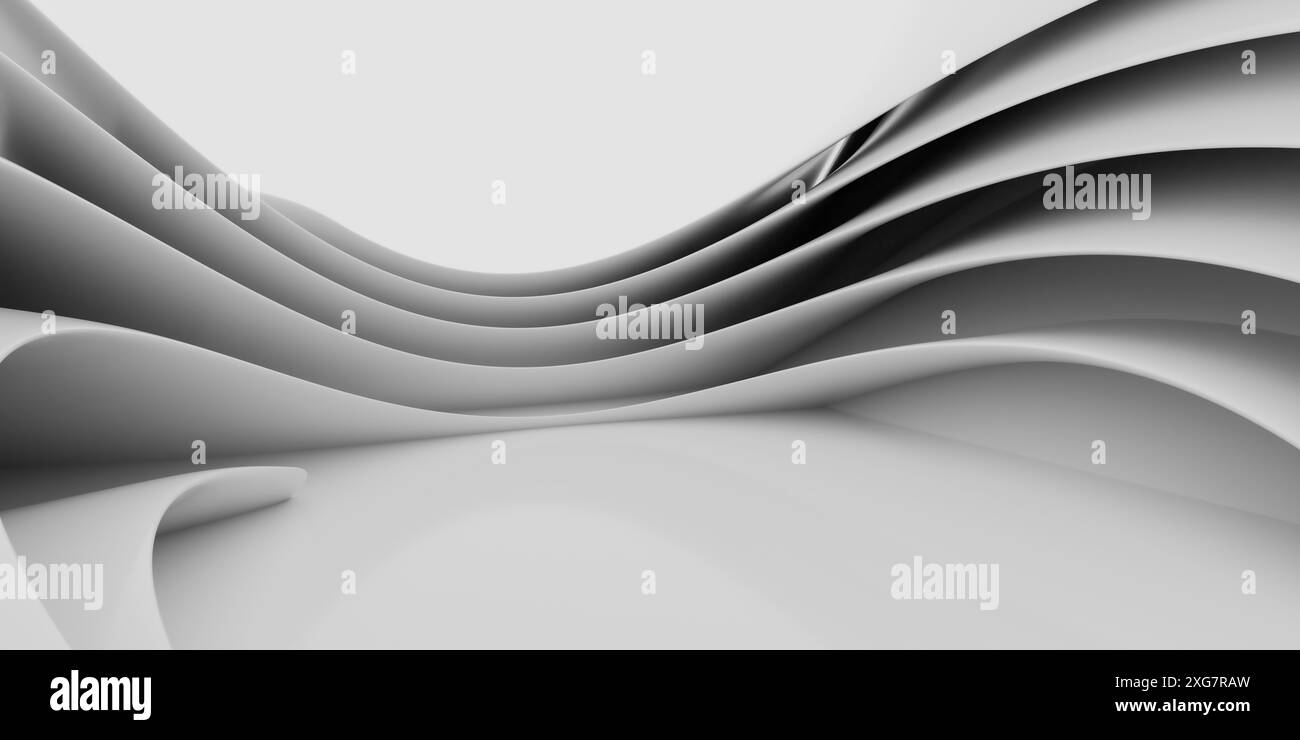 Abstract white curved lines in a digital 3d render 3d render ...