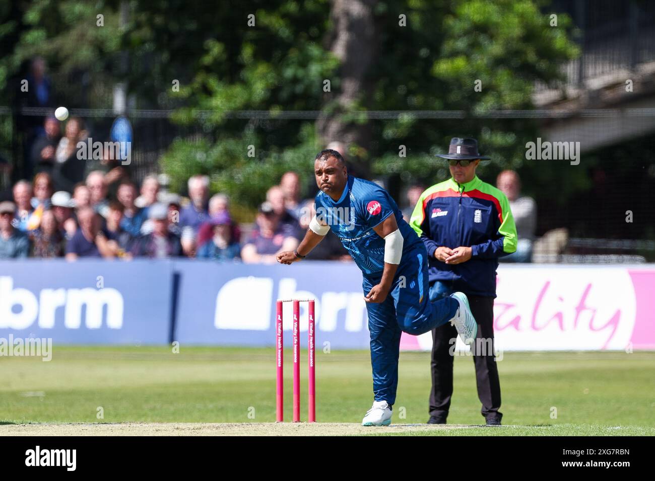 Chesterfield, UK. 07th July, 2024. Samit Patel of Derbyshire in action ...