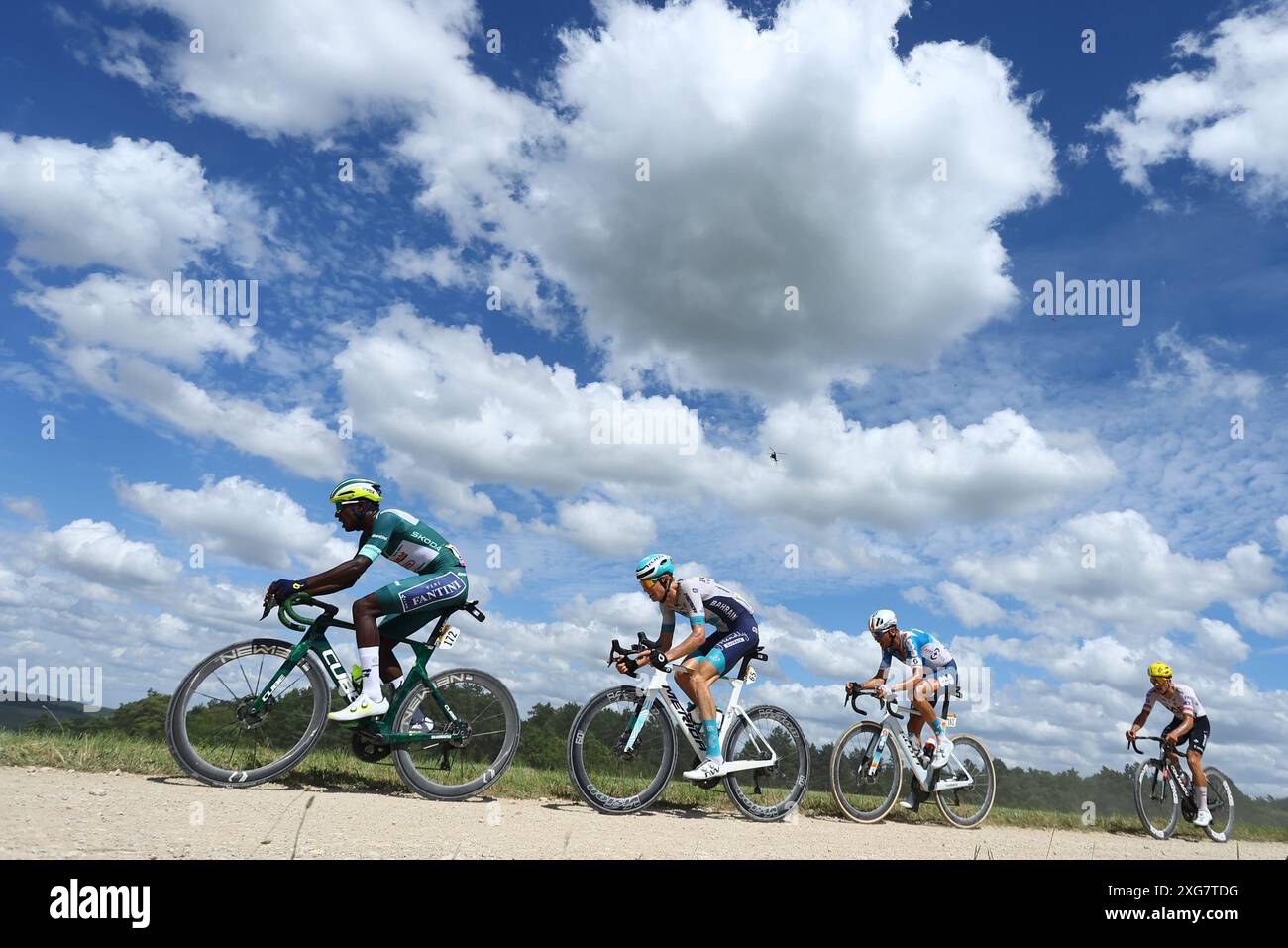 Troyes, France. 07th July, 2024. Eritrean Biniam Girmay Hailu of ...