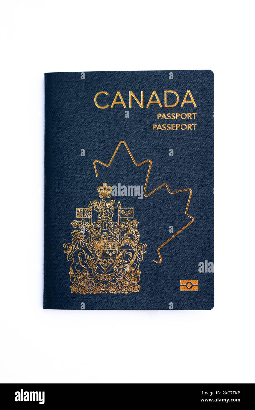 New version of the Canadian passport recently introduced Stock Photo ...