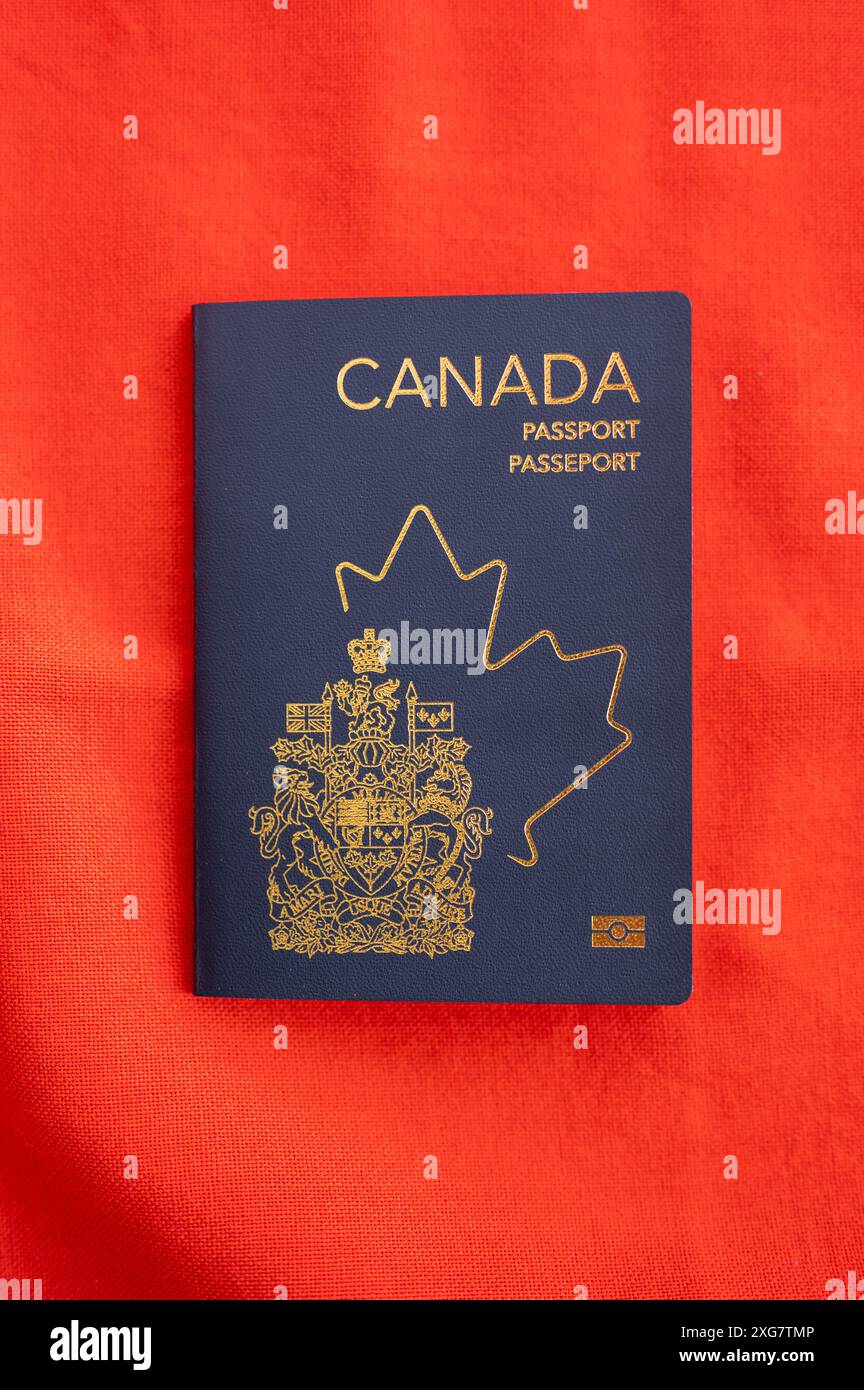 New version of the Canadian passport recently introduced Stock Photo ...
