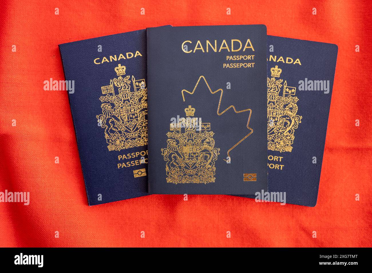 New version of the Canadian passport recently introduced Stock Photo ...