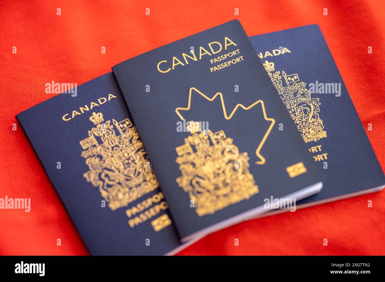 New version of the Canadian passport recently introduced Stock Photo ...
