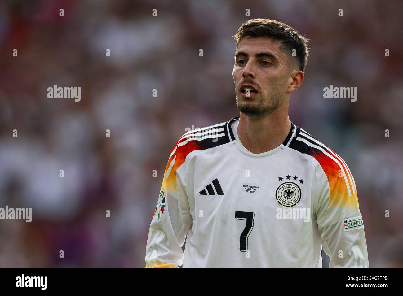 Stuttgart, Germany. 5 July 2024. Kai Havertz of Germany looks on during ...