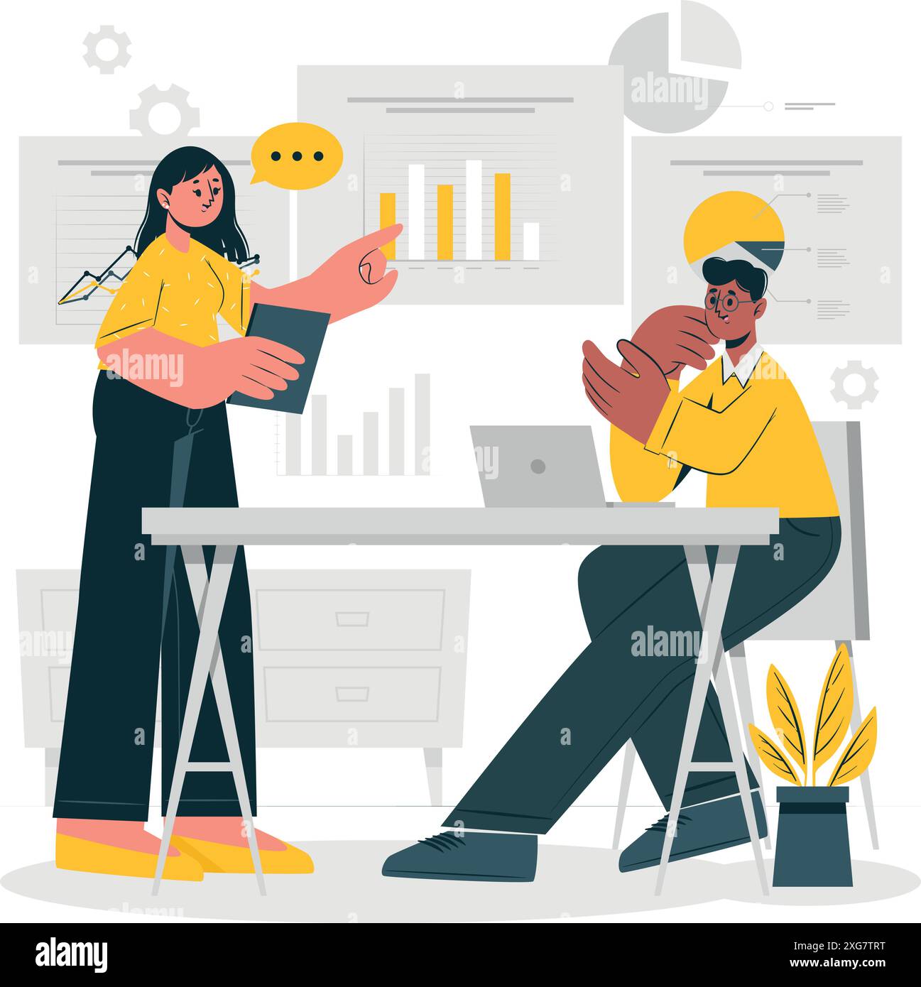 Data report concept illustration Stock Vector Image & Art - Alamy