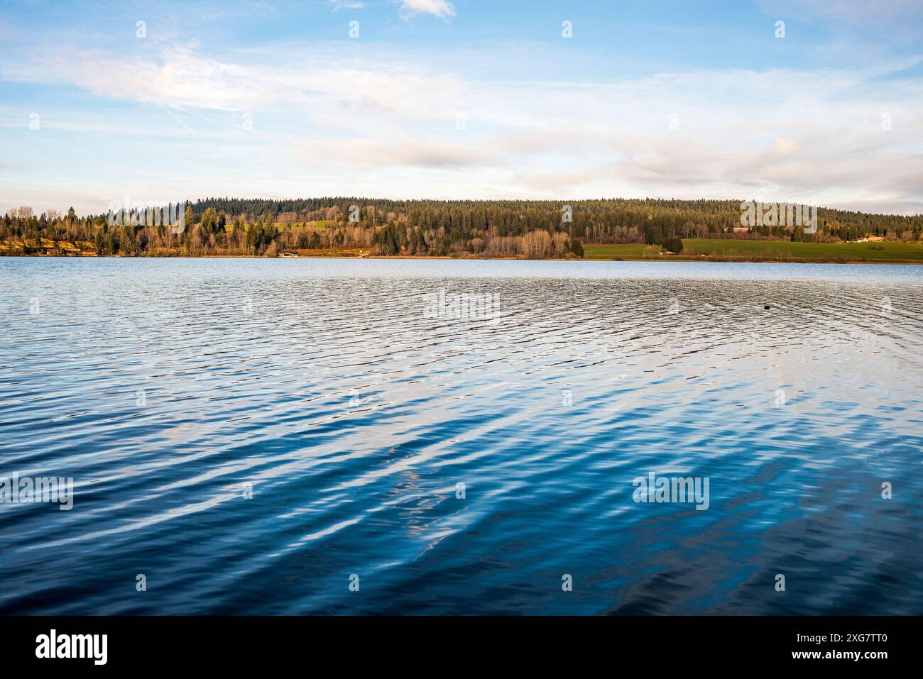 Lac de Saint-Point and Lac de Malbuisson: Winter Night Twilight near ...