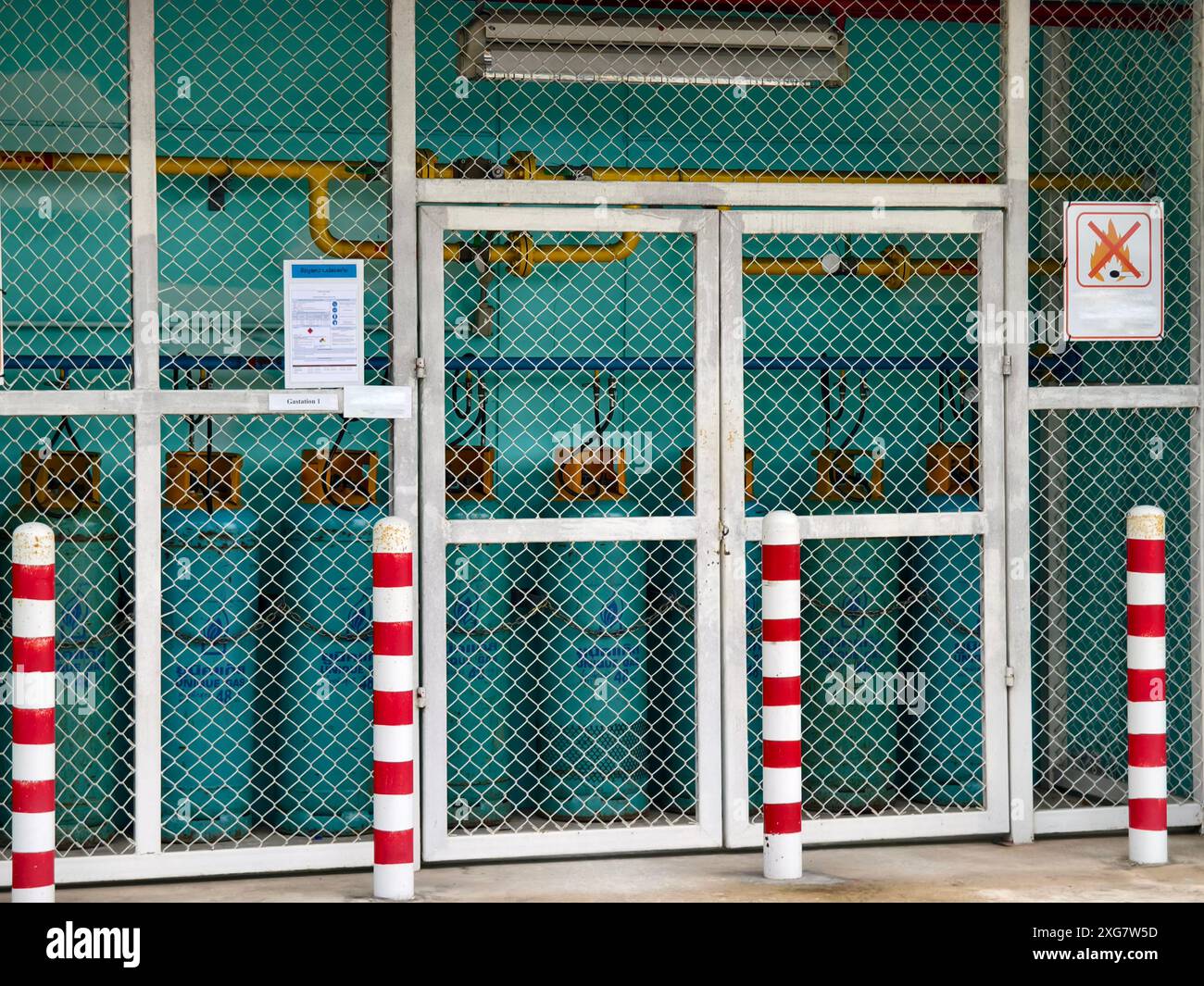 Header pipes valve zone and fire alarm control system at industrial ...