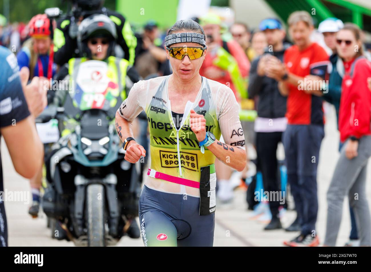 07 July 2024, Bavaria, Roth: Triathlon: Challenge Roth. Laura Philipp ...
