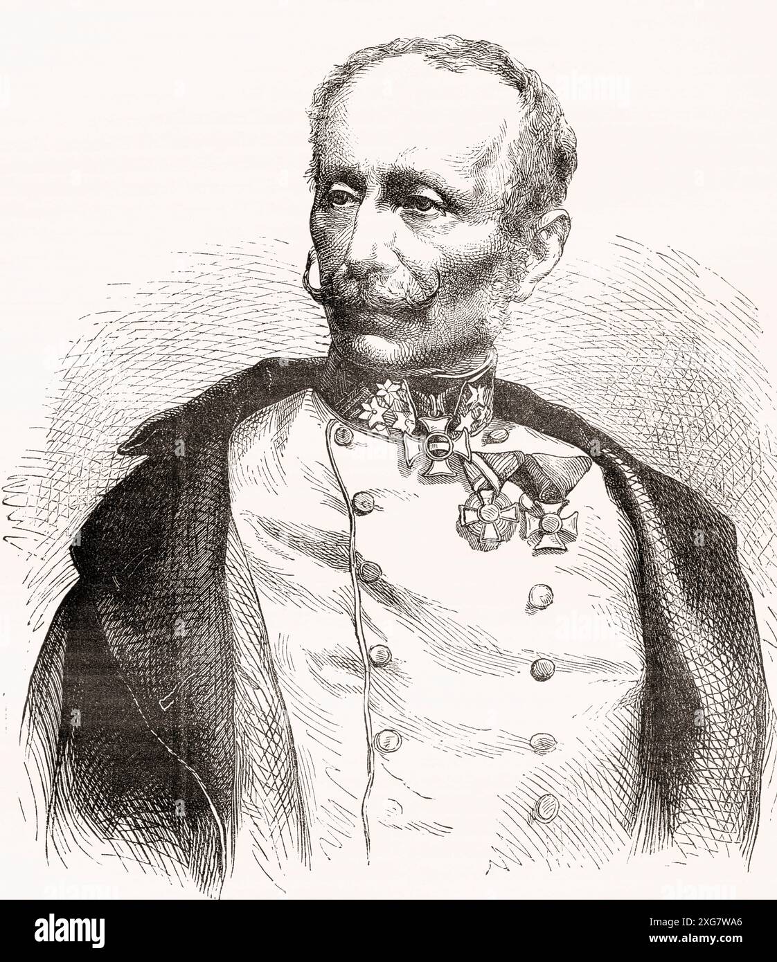 Ludwig August Ritter von Benedek, 1804 –1881, aka Lajos Benedek. Austro ...