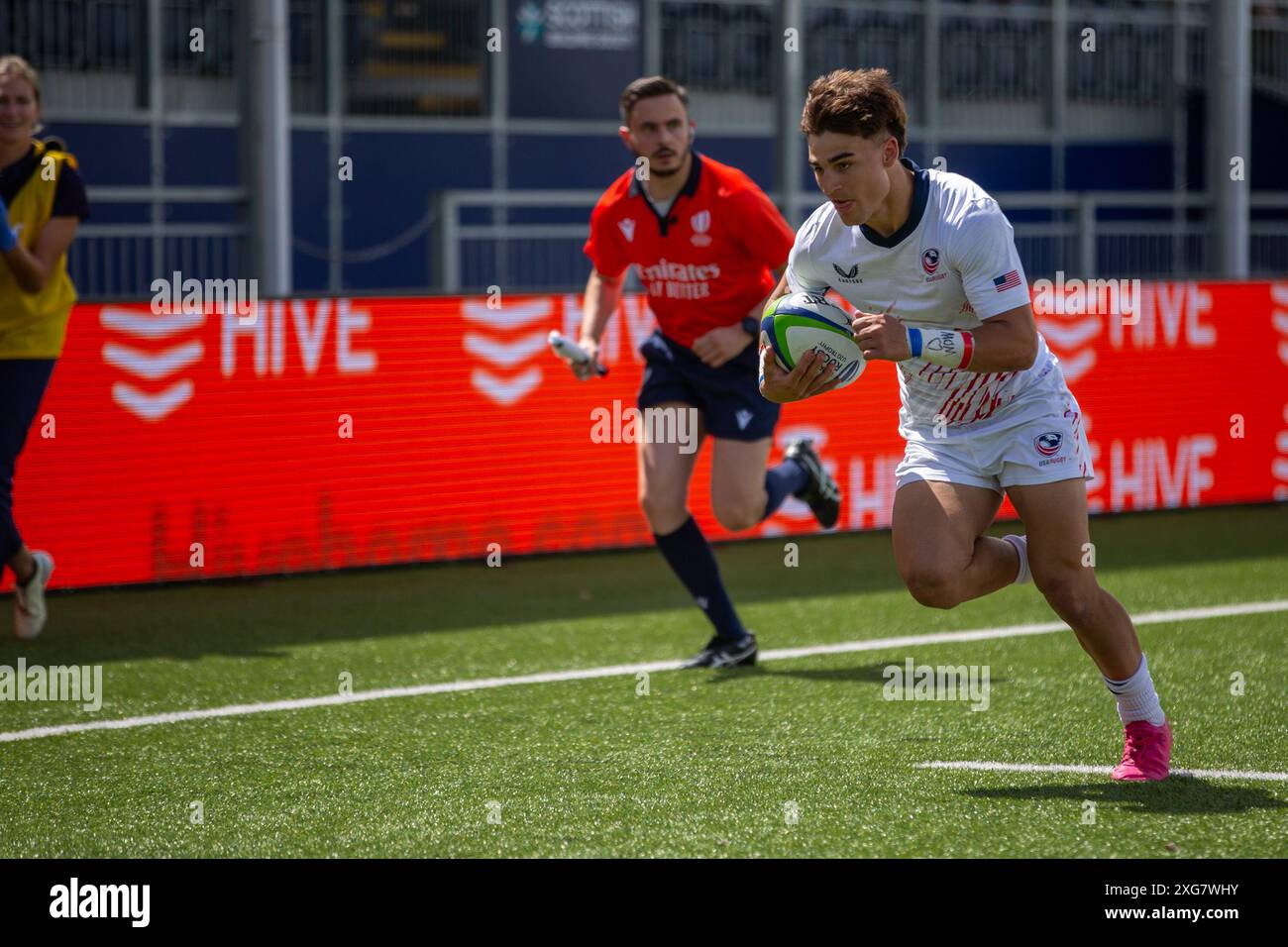 EDINBURGH, SCOTLAND - Sunday July 7th 2024: Corbin Smith (USA) scores ...