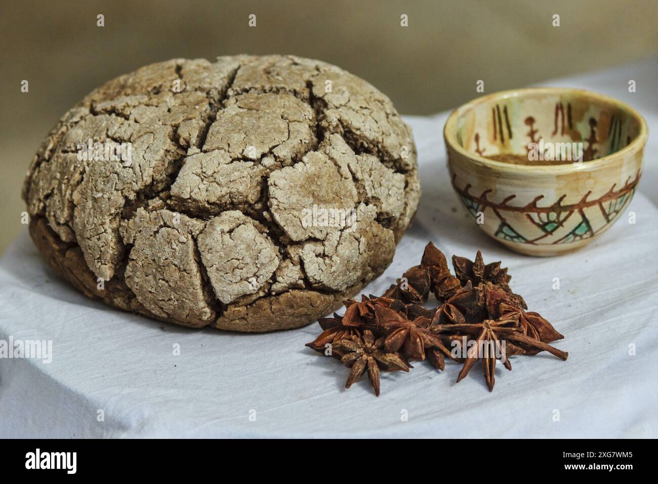 a medieval bread display at Medieval Mdina Stock Photo - Alamy