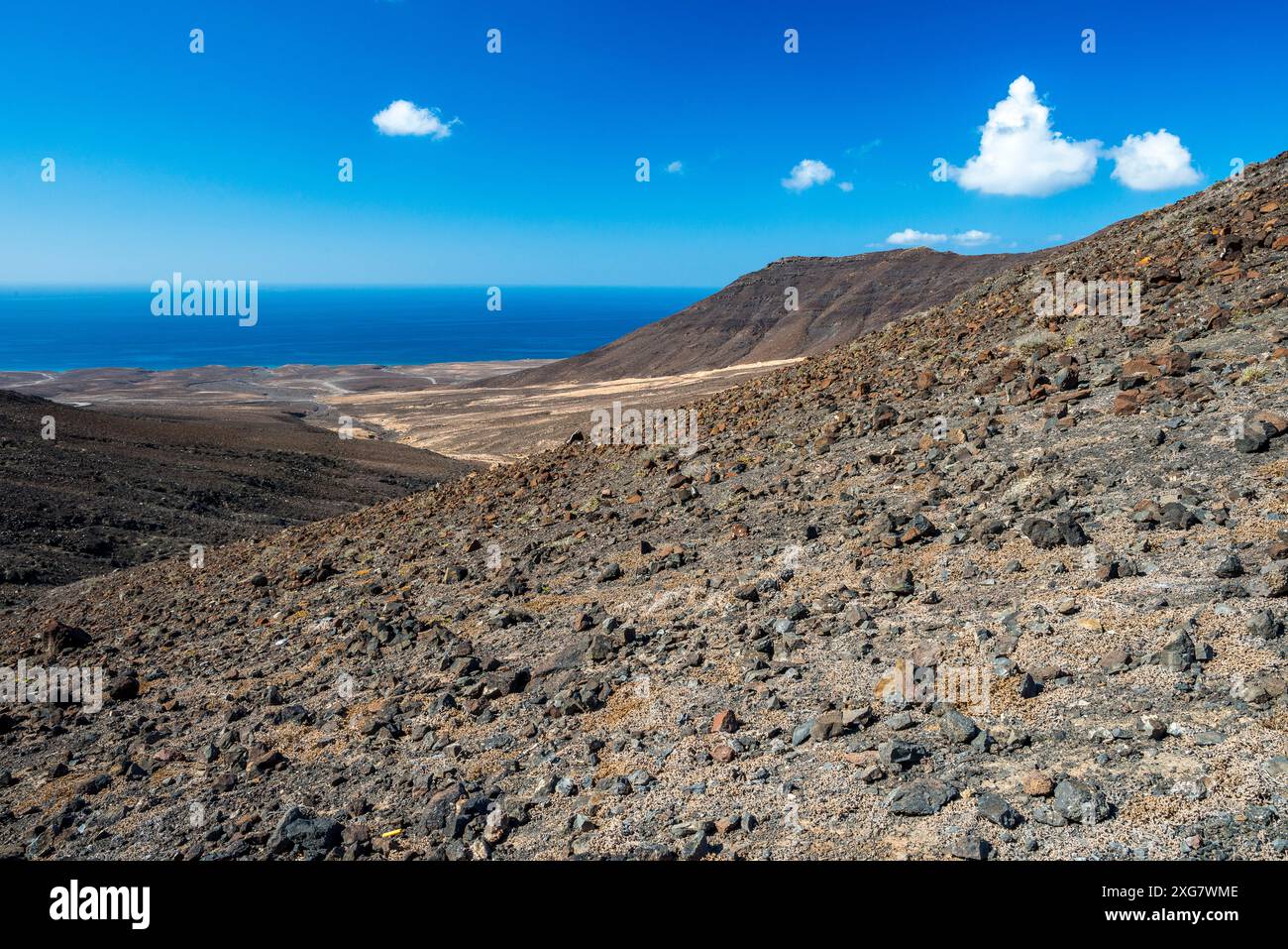 Mountainous Region near Morro Jable on Fuerteventura Island in the ...