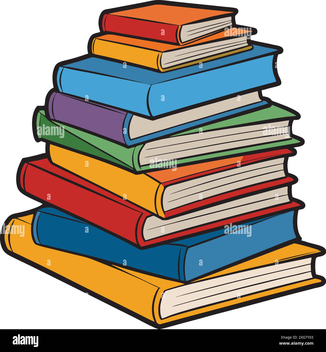 Textbook pile Stock Vector Images - Alamy