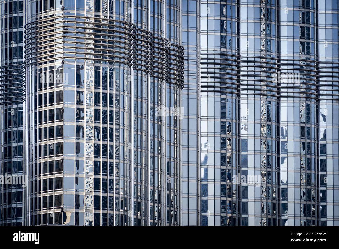 A detail of the windows of skyscrapers in downtown Dubai Stock Photo ...