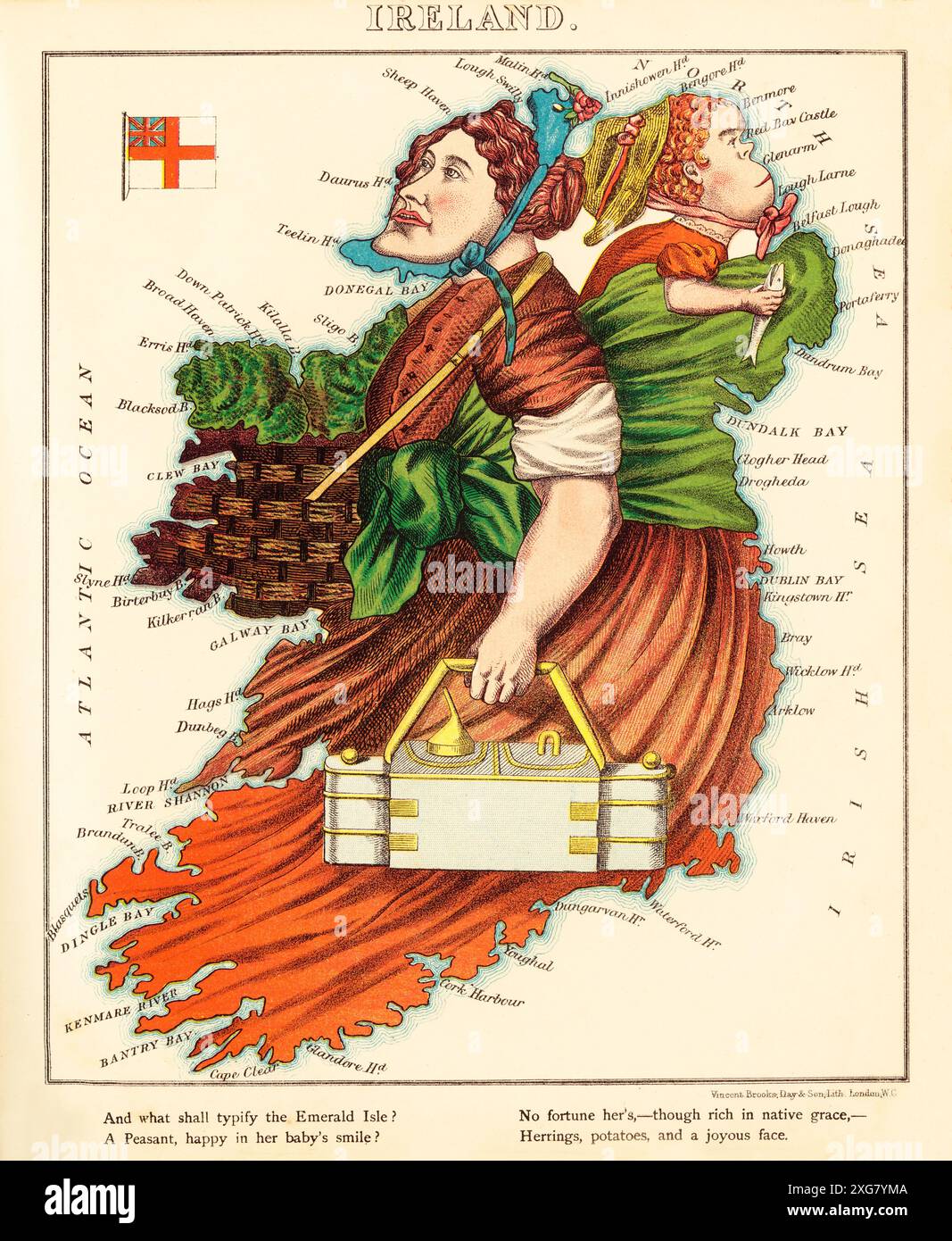 Irish cartoon map hi-res stock photography and images - Alamy