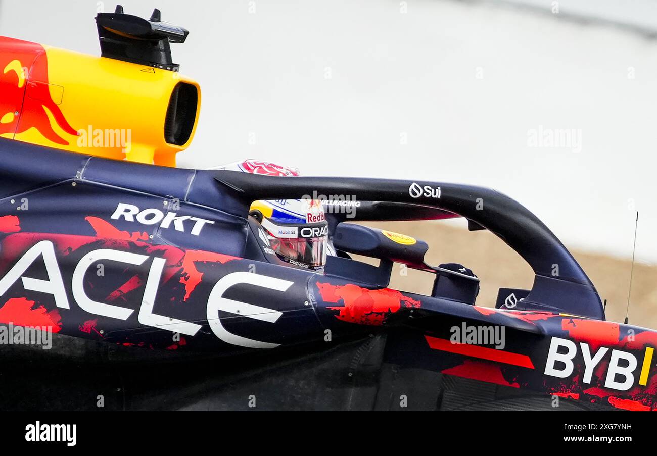 SILVERSTONE - Max Verstappen (Red Bull Racing) in action during the ...