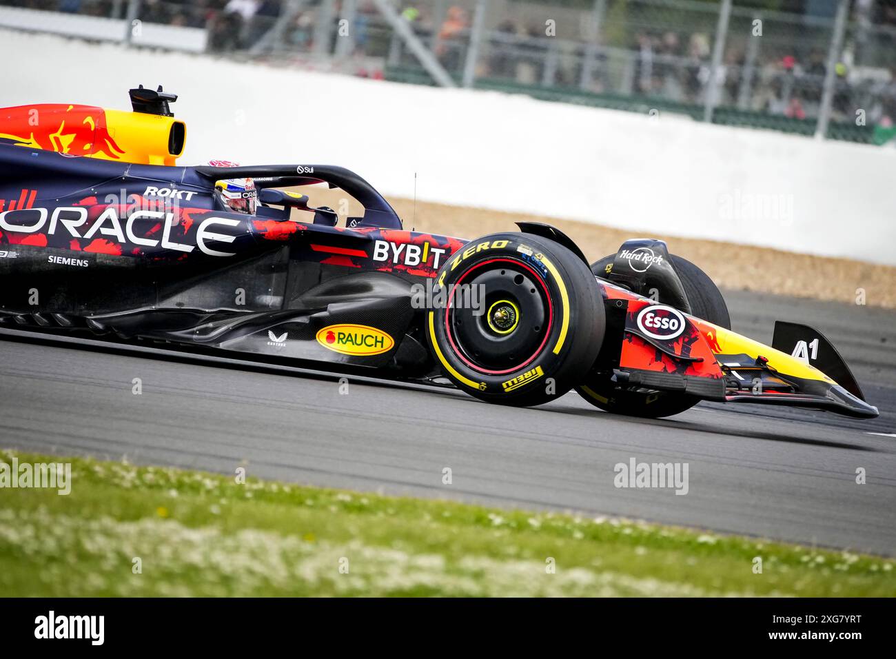 SILVERSTONE - Max Verstappen (Red Bull Racing) in action during the ...