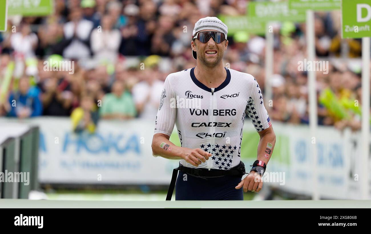 07 July 2024, Bavaria, Roth: Triathlon: Challenge Roth. Rudy Von Berg ...