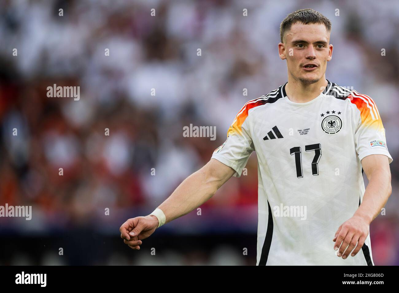 Stuttgart, Germany. 5 July 2024. Florian Wirtz of Germany gestures ...