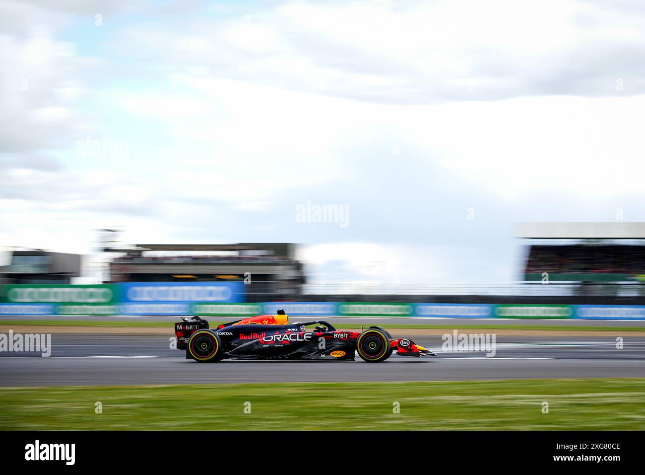 SILVERSTONE - Max Verstappen (Red Bull Racing) in action during the ...