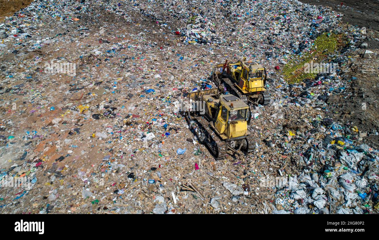 Aerial view landfill plastic bags hi-res stock photography and images ...