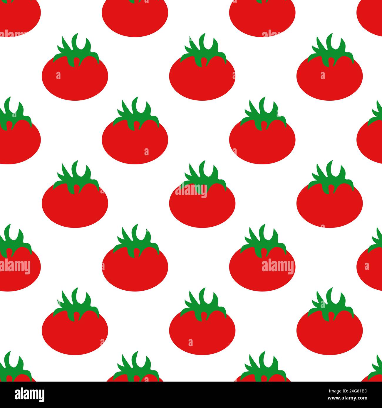 Seamless pattern with tomatoes on a white background. Summer vegetable ...