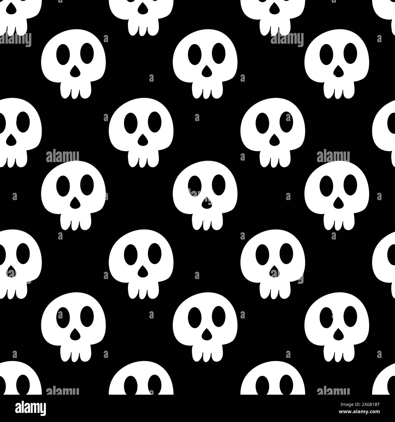 Seamless pattern with skull. Halloween background. Goth black style ...