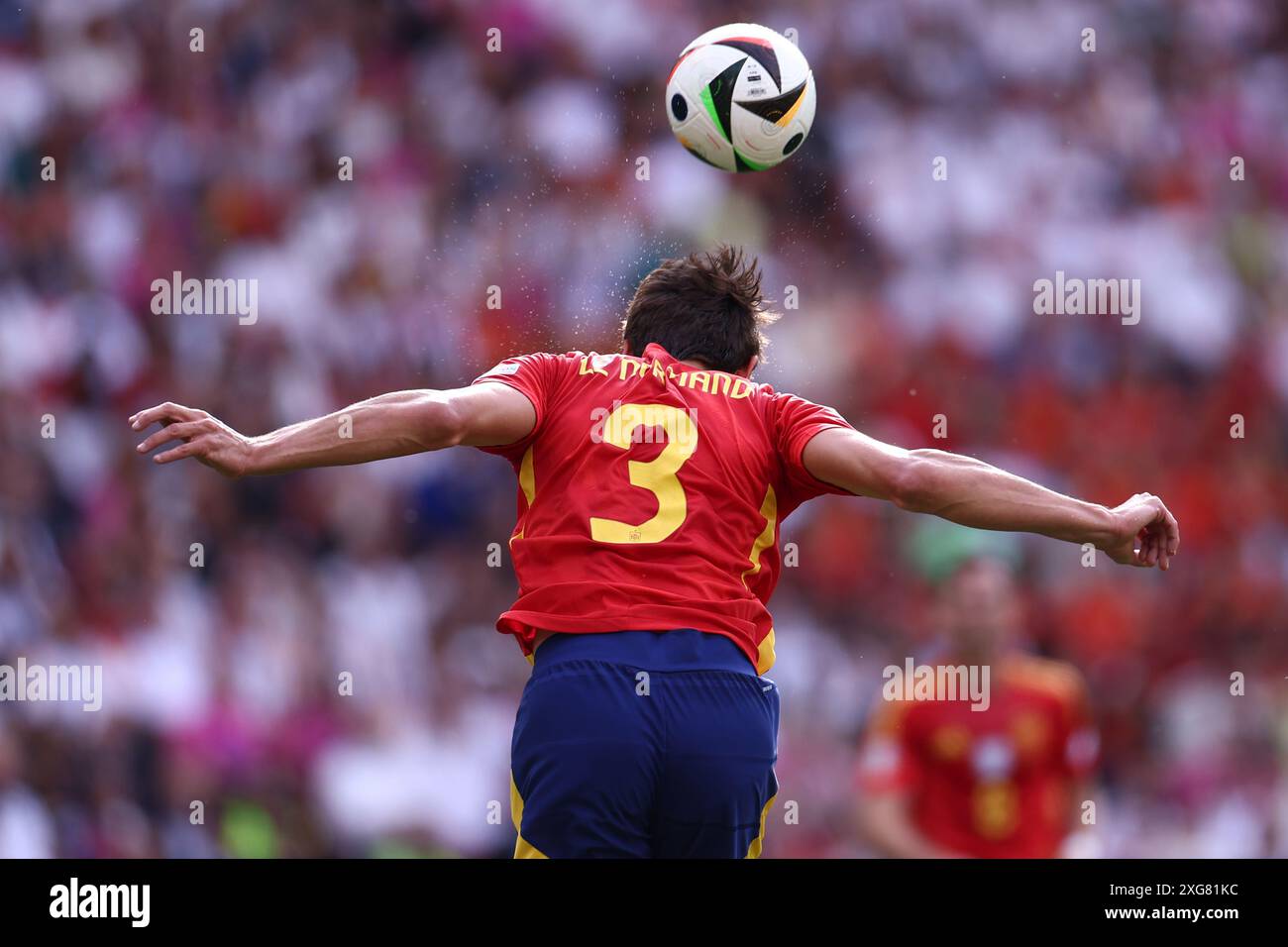 Robin Le Normand of Spain in action during the Uefa Euro 2024 quarter ...
