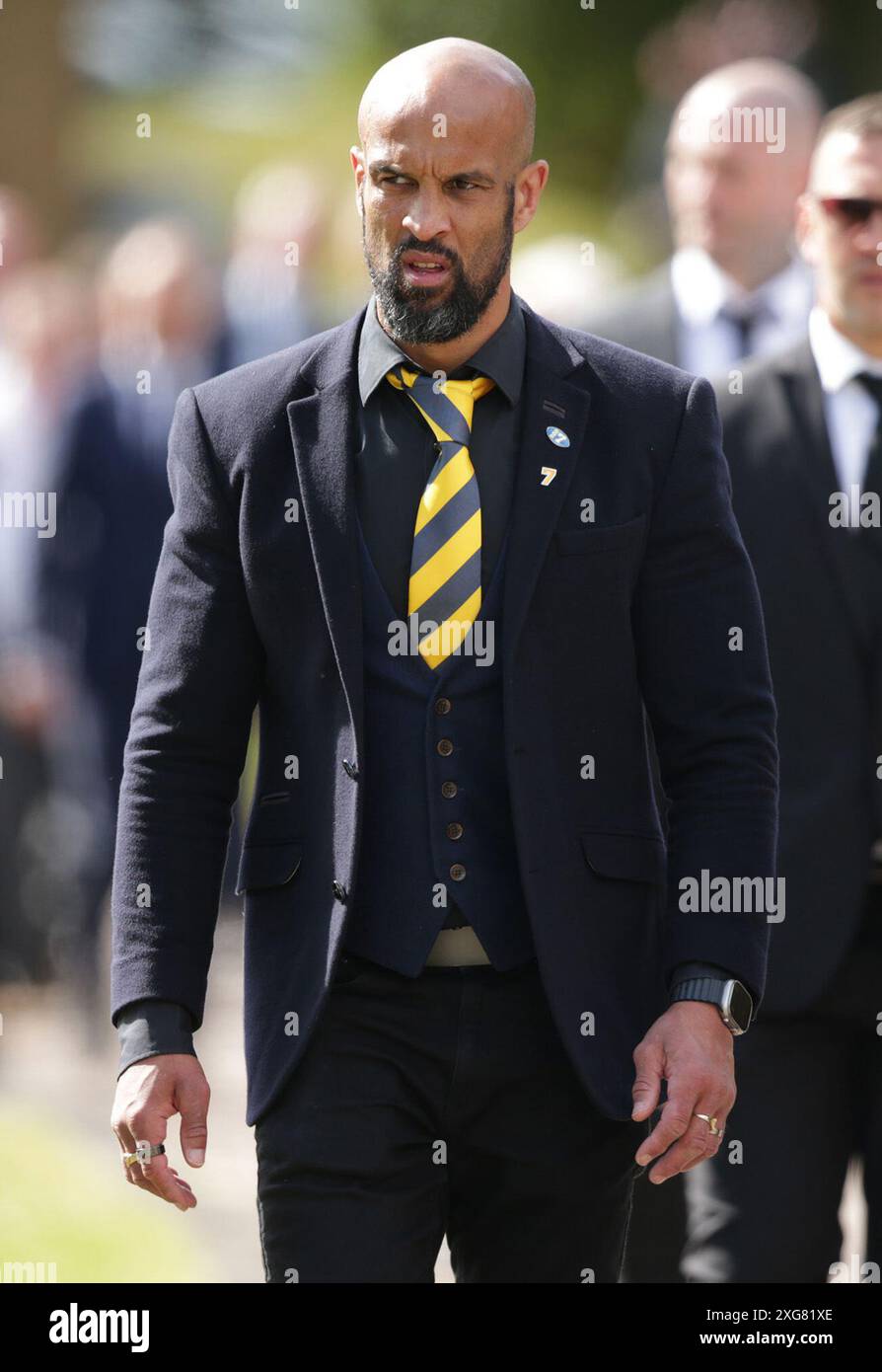 Jamie Jones-Buchanan leaving Pontefract Crematorium, West Yorkshire ...