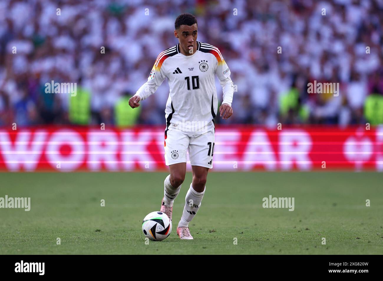 Jamal Musiala of Germany in action during the Uefa Euro 2024 quarter ...
