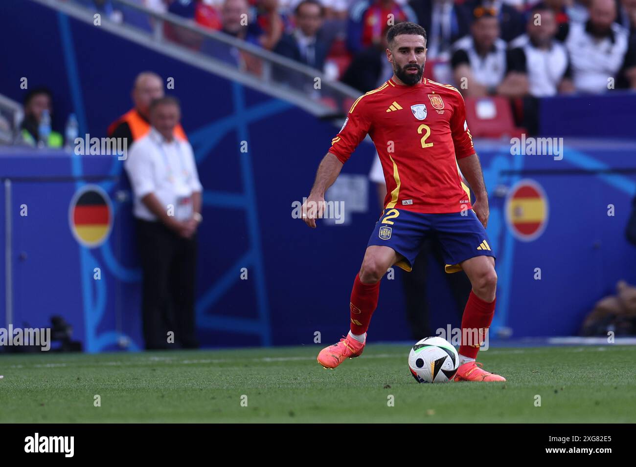 Dani Carvajal of Spain in action during the Uefa Euro 2024 quarter ...