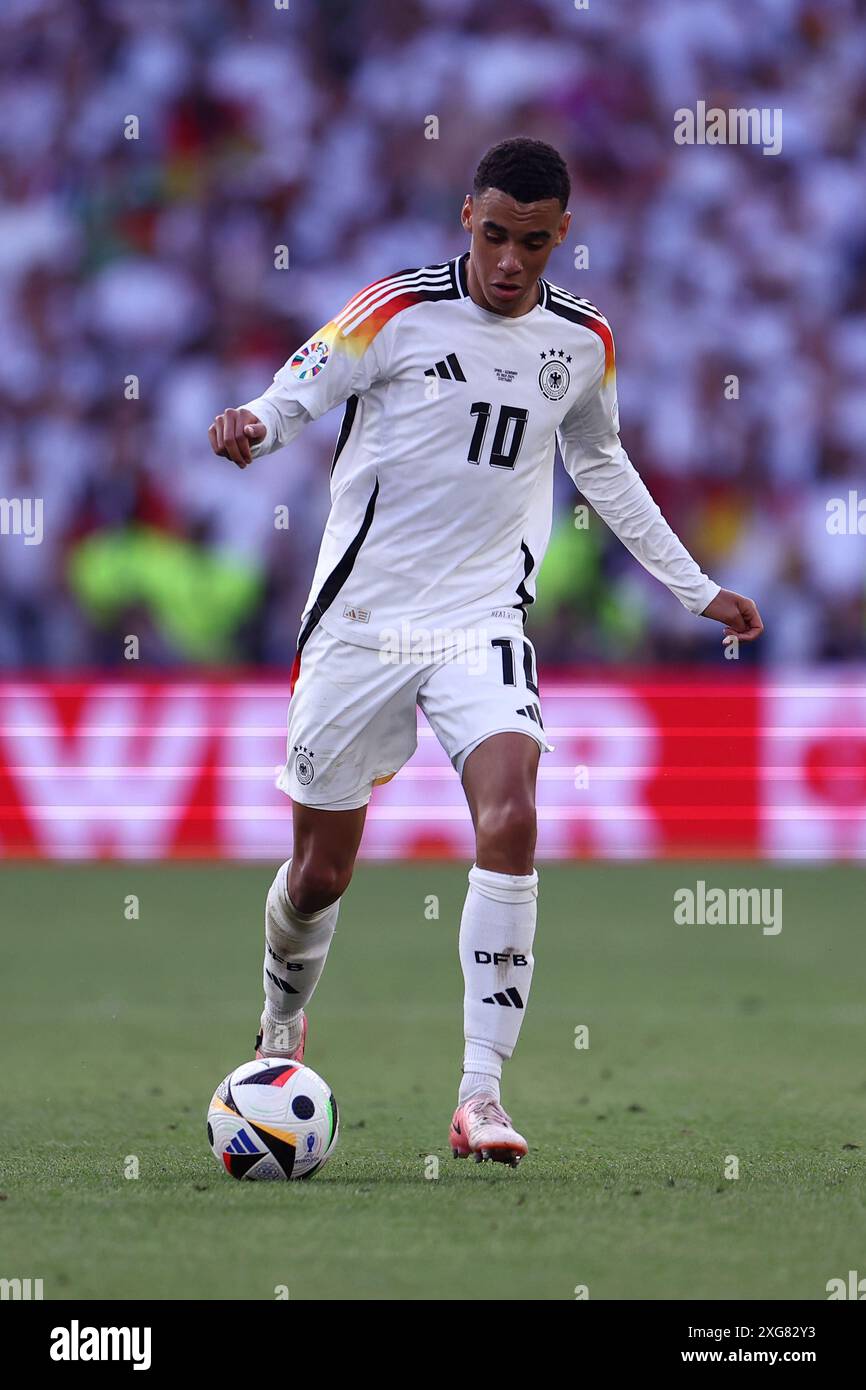 Jamal Musiala of Germany in action during the Uefa Euro 2024 quarter ...