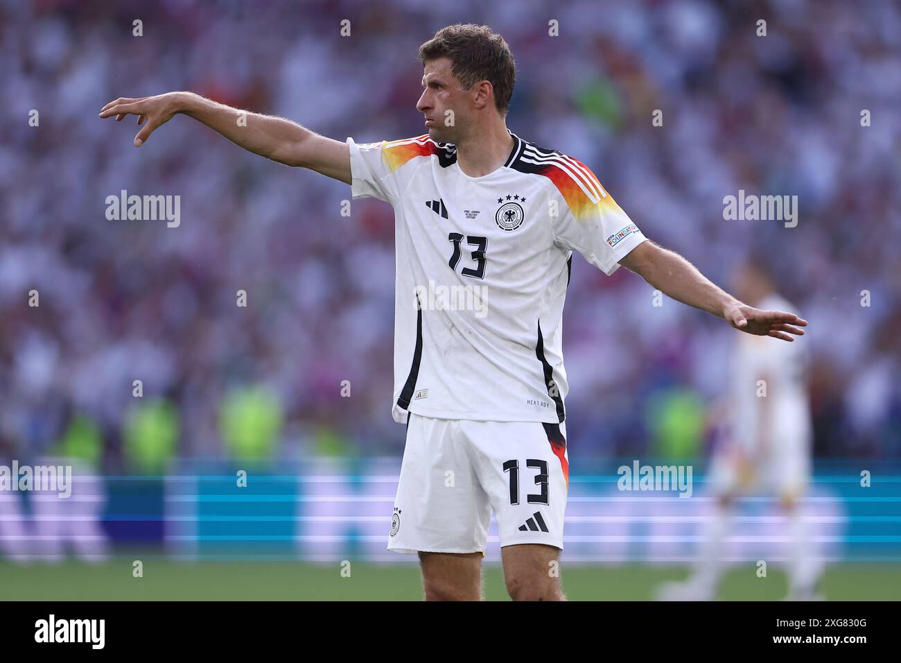 Thomas Muller of Germany gestures during the Uefa Euro 2024 quarter ...