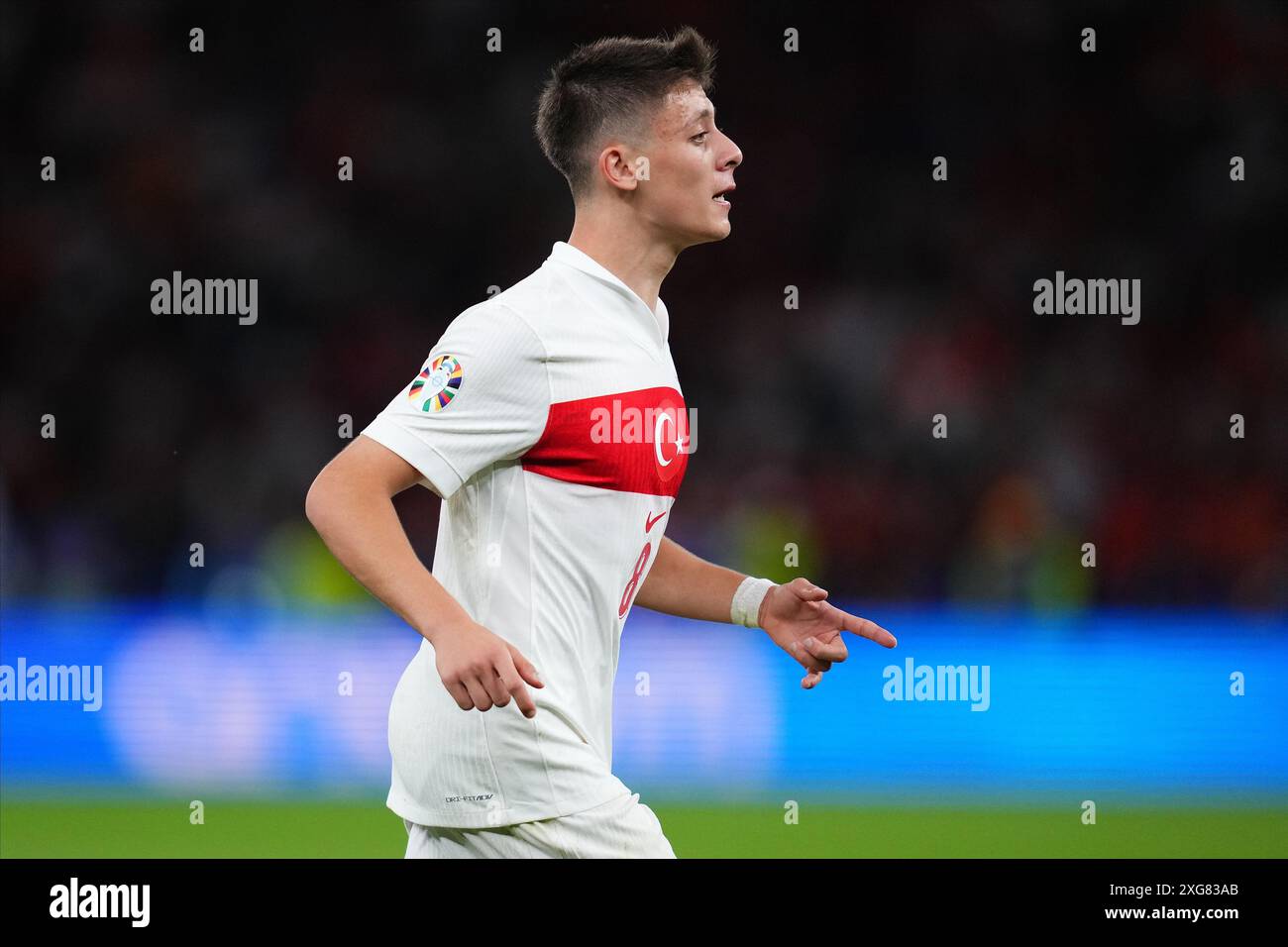 Berlin, Germany. 06th July, 2024. Arda Guler of TurkiyeMert Muldur of ...