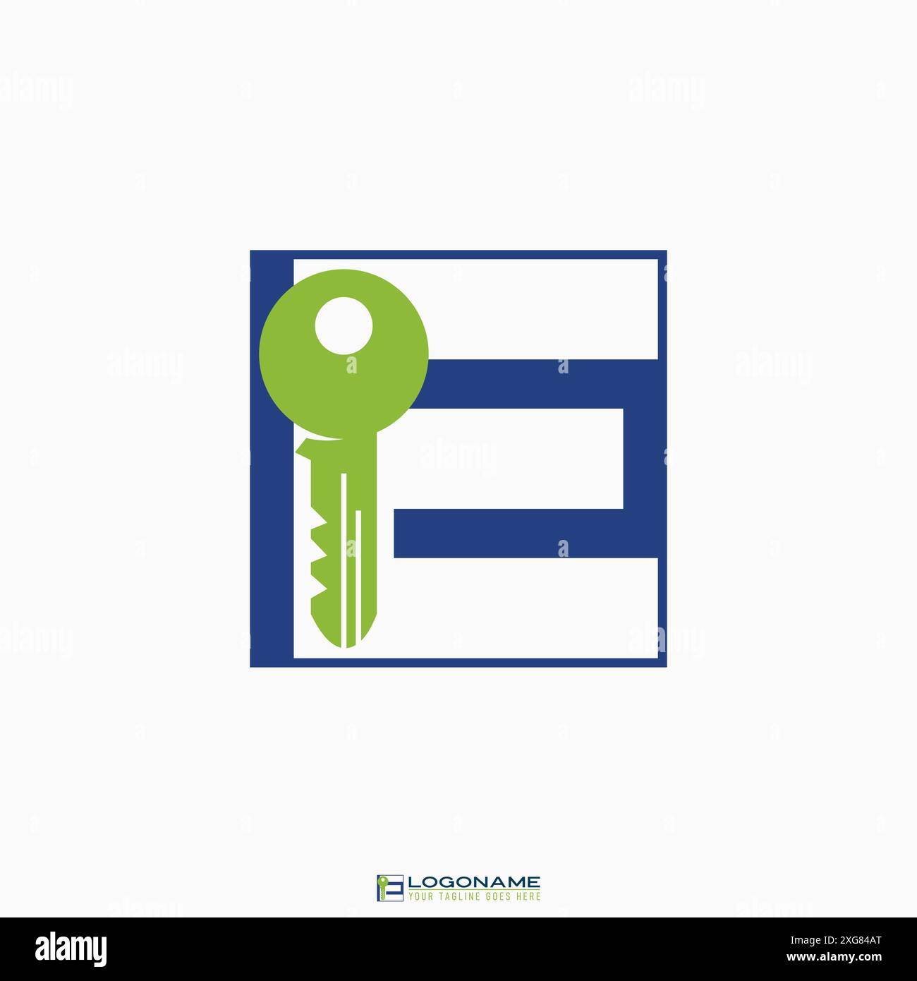 Logo design graphic concept creative abstract premium vector stock initial E font negative space ...