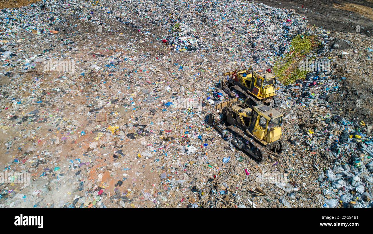 Aerial view landfill plastic bags hi-res stock photography and images ...