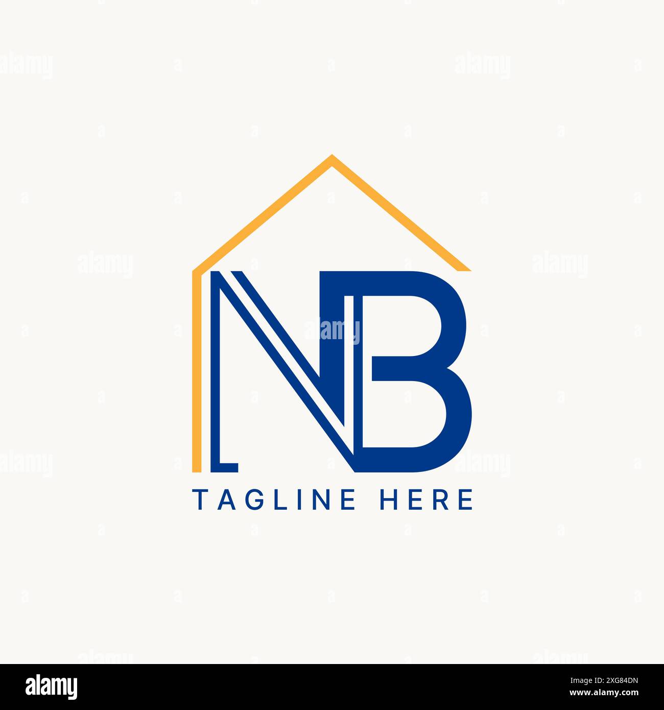 Logo design graphic concept creative premium vector stock letter NB ...