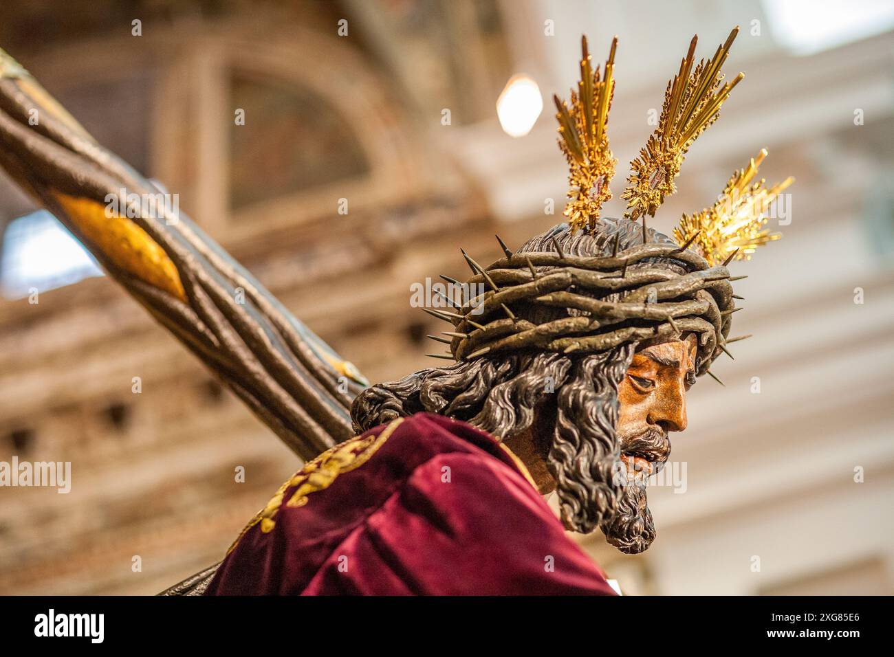 Close up image of the Jesus del Gran Poder statue, a masterpiece by ...