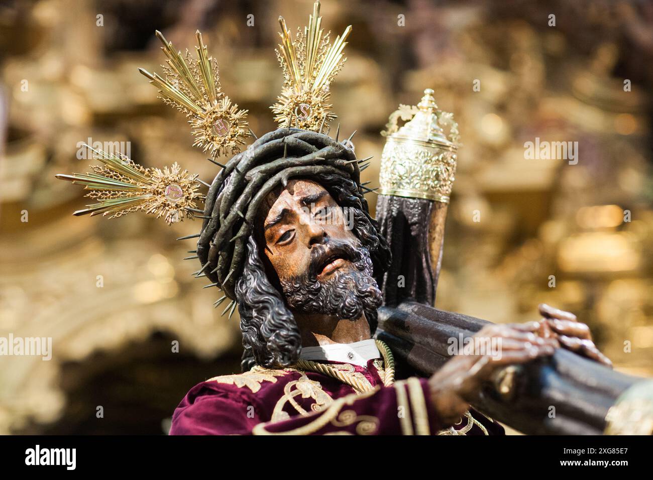 Detailed view of Jesus del Gran Poder, a masterpiece by Juan de Mesa ...