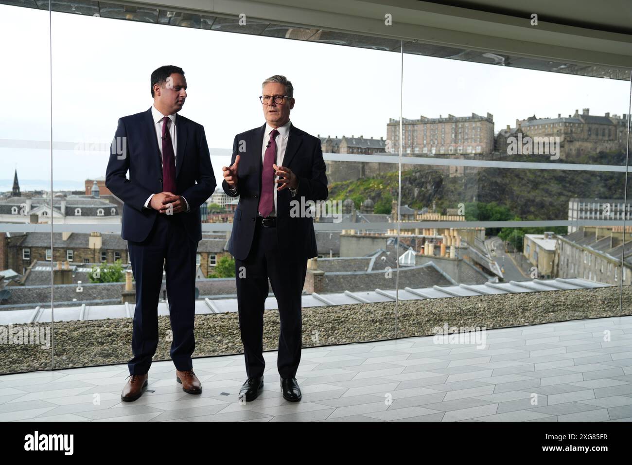 Prime Minister Sir Keir Starmer and Scottish Labour Leader Anas Sarwar ...