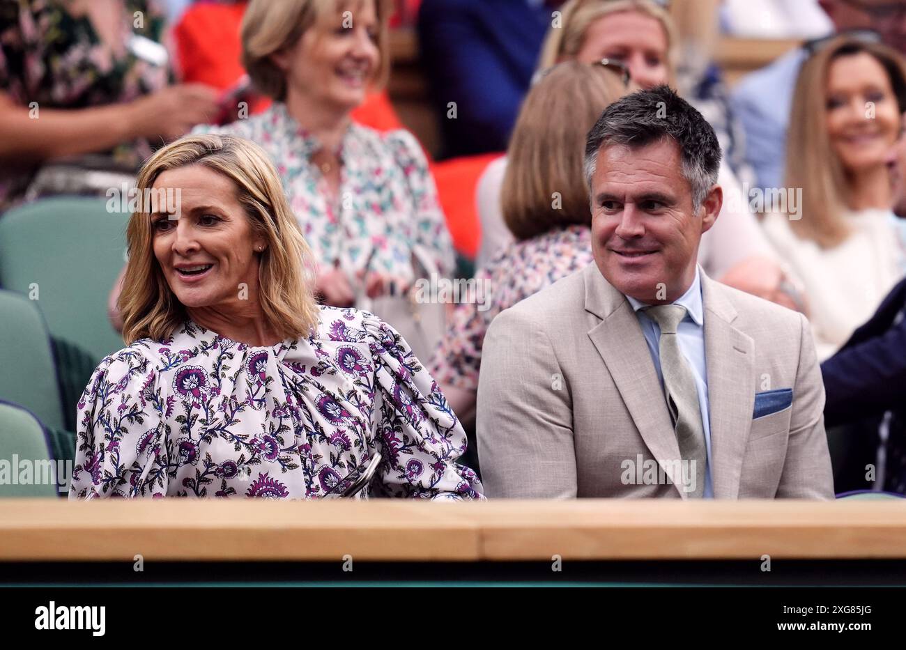 Gabby Logan and Kenny Logan in the royal box on day seven of the 2024 ...