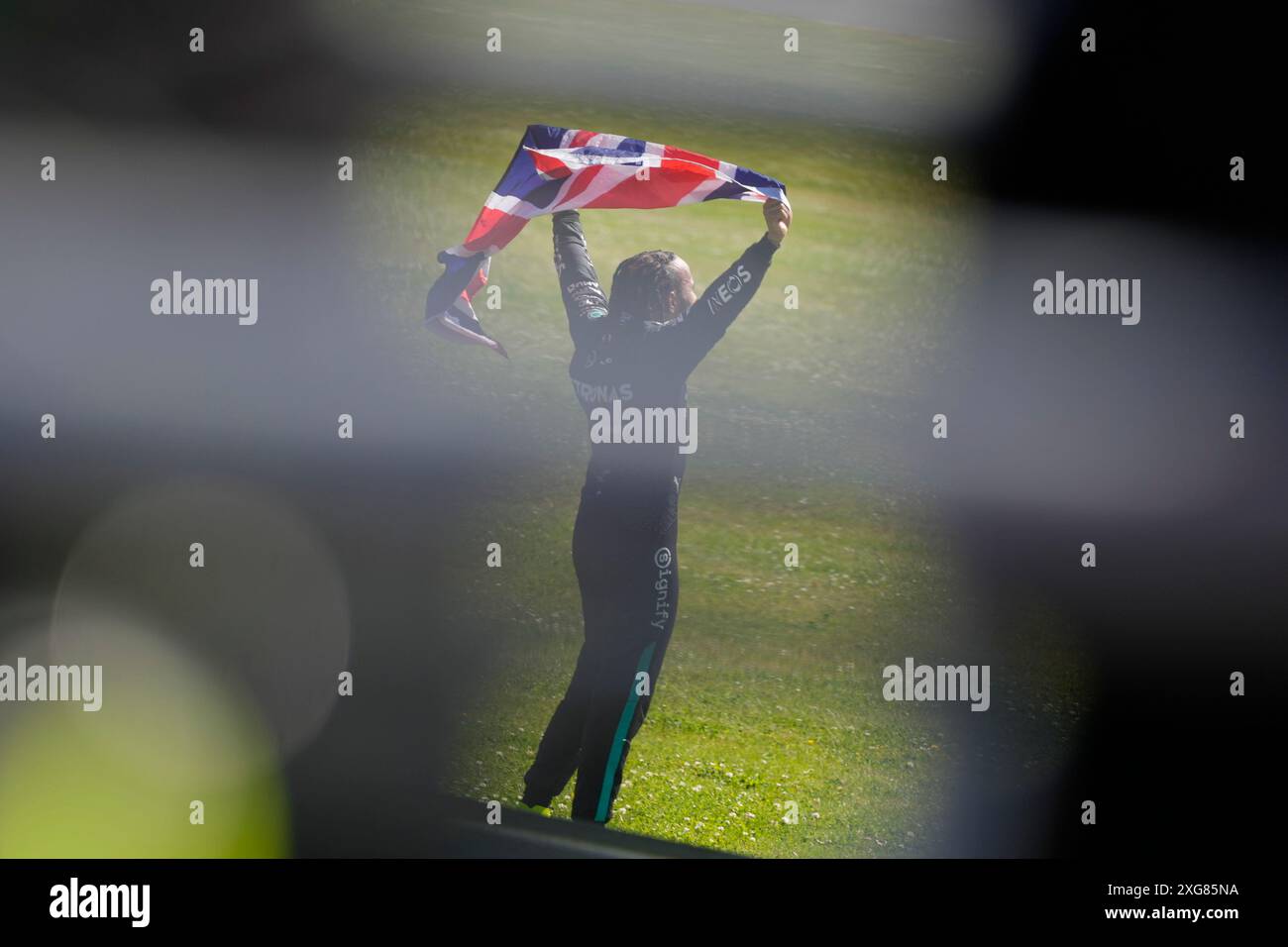 Mercedes driver Lewis Hamilton of Britain celebrates after winning the ...